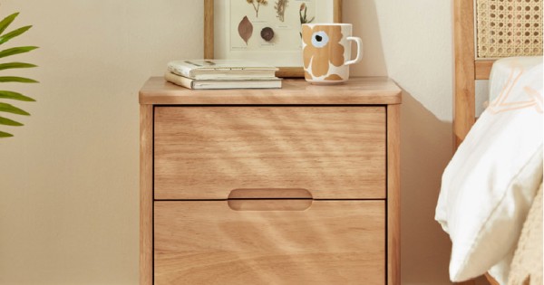 Fika Solid Wood Bedside Table MUMU Living